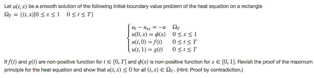 Solved Let u(t, x) be a smooth solution of the following | Chegg.com