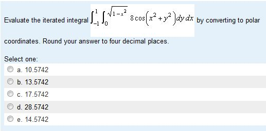 Solved Evaluated the iterated integral integral -1 to 1 | Chegg.com