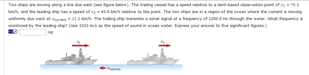 Solved Two ships are moving along a line due east (see | Chegg.com