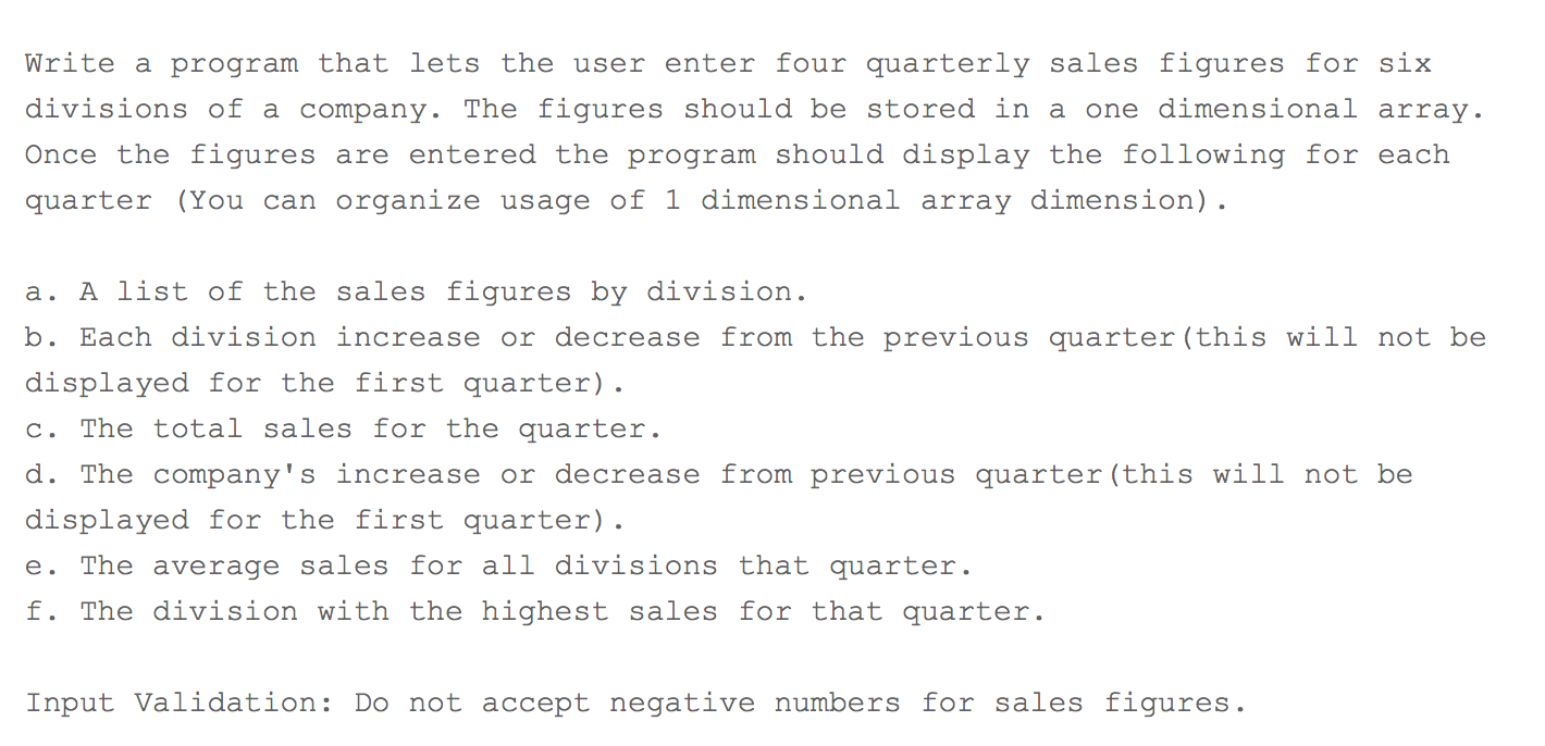 Solved Write a program that lets the user enter four | Chegg.com