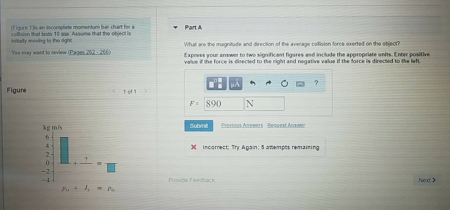 Solved (Figure 1)is an incomplete momentum bar chart for a | Chegg.com