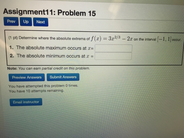 Solved Assignment11: Problem 7 Prev Up Next (1 pt) The | Chegg.com