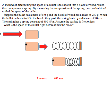 Solved A method of determining the speed of a bullet is to | Chegg.com