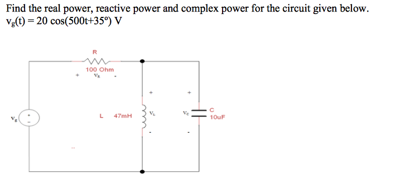 Solved Find the real power, reactive power and complex power | Chegg.com