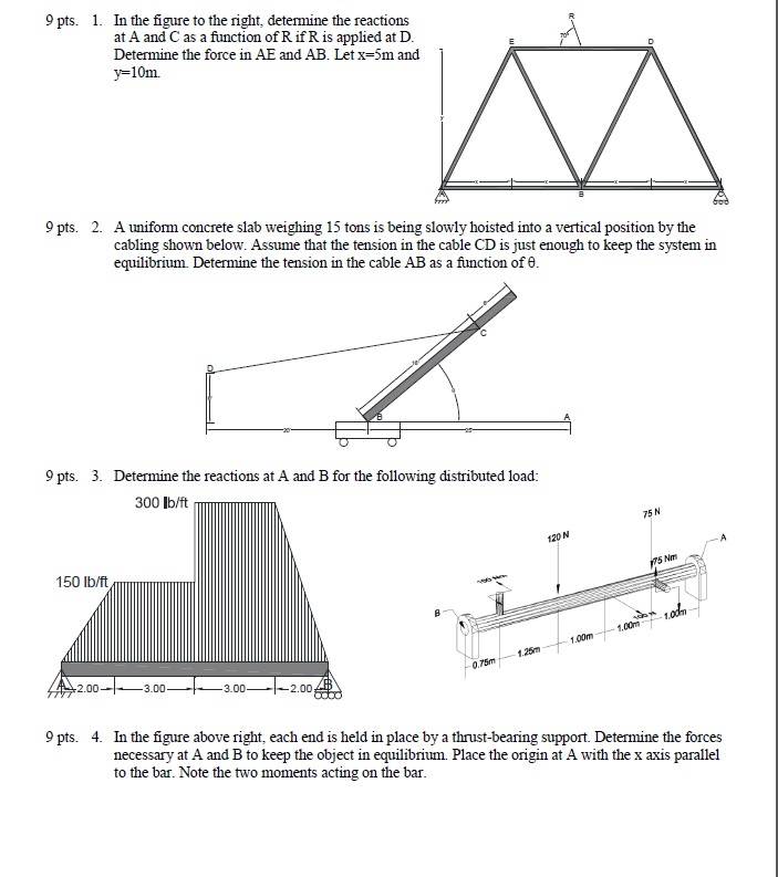 Solved These are statics problems: | Chegg.com