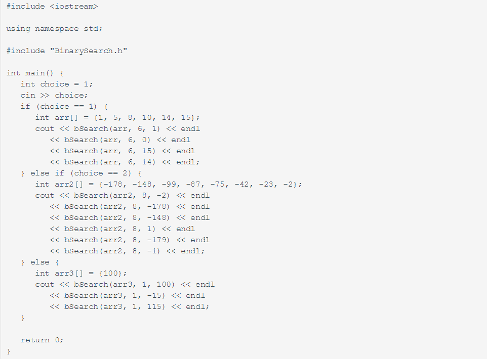 Solved 14.7 Lab 9: Recursive Search Implement a recursive | Chegg.com