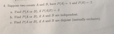 Solved How do I get the intersection P(A and B)? Please | Chegg.com