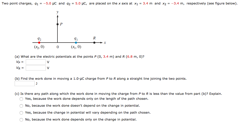 Two Point Charges Lie on the X Axis Two Point Charges Lie on the X Axis
