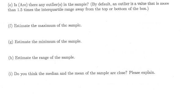 Solved Problem(3) (9 points) A boxplot is given below, | Chegg.com