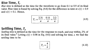 Solved prove the rising and settling times of equations | Chegg.com
