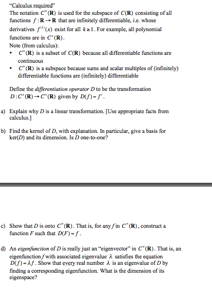 Solved Calculus required The notation C^*(R) is used for the | Chegg.com