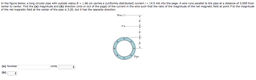 Solved In the figure below, a long circular pipe with | Chegg.com