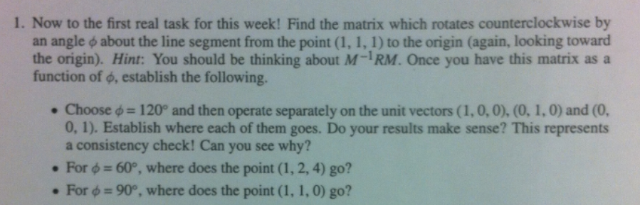 Solved 1. Now to the first real task for this week! Find the | Chegg.com