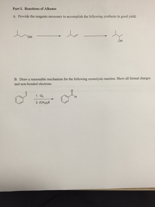 Solved A. Provide the reagents necessary to accomplish the | Chegg.com