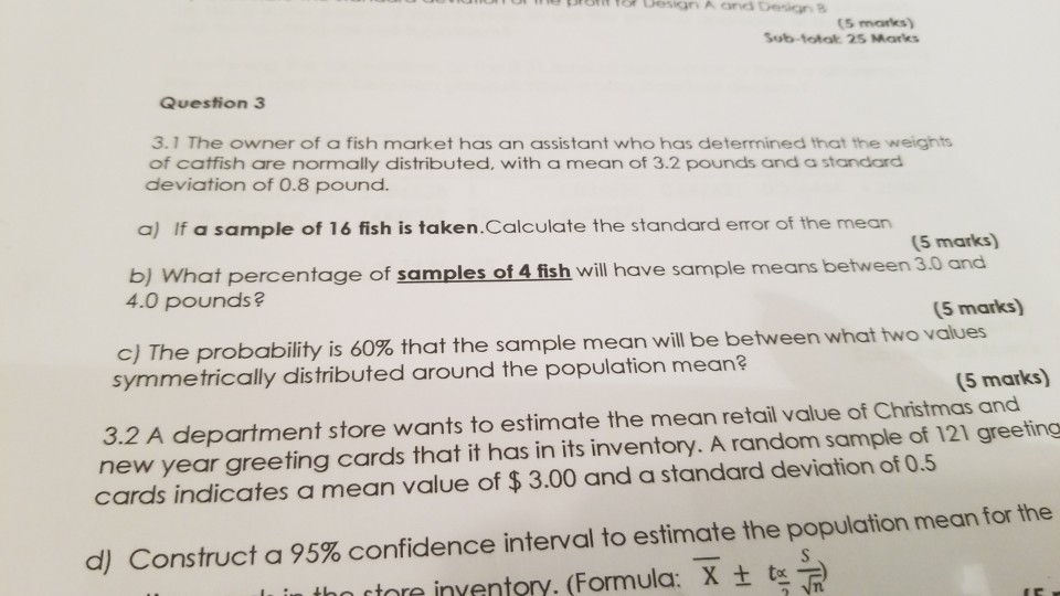 Solved u esikan A and Design (5 marks) Sub-totak 25 Marks | Chegg.com