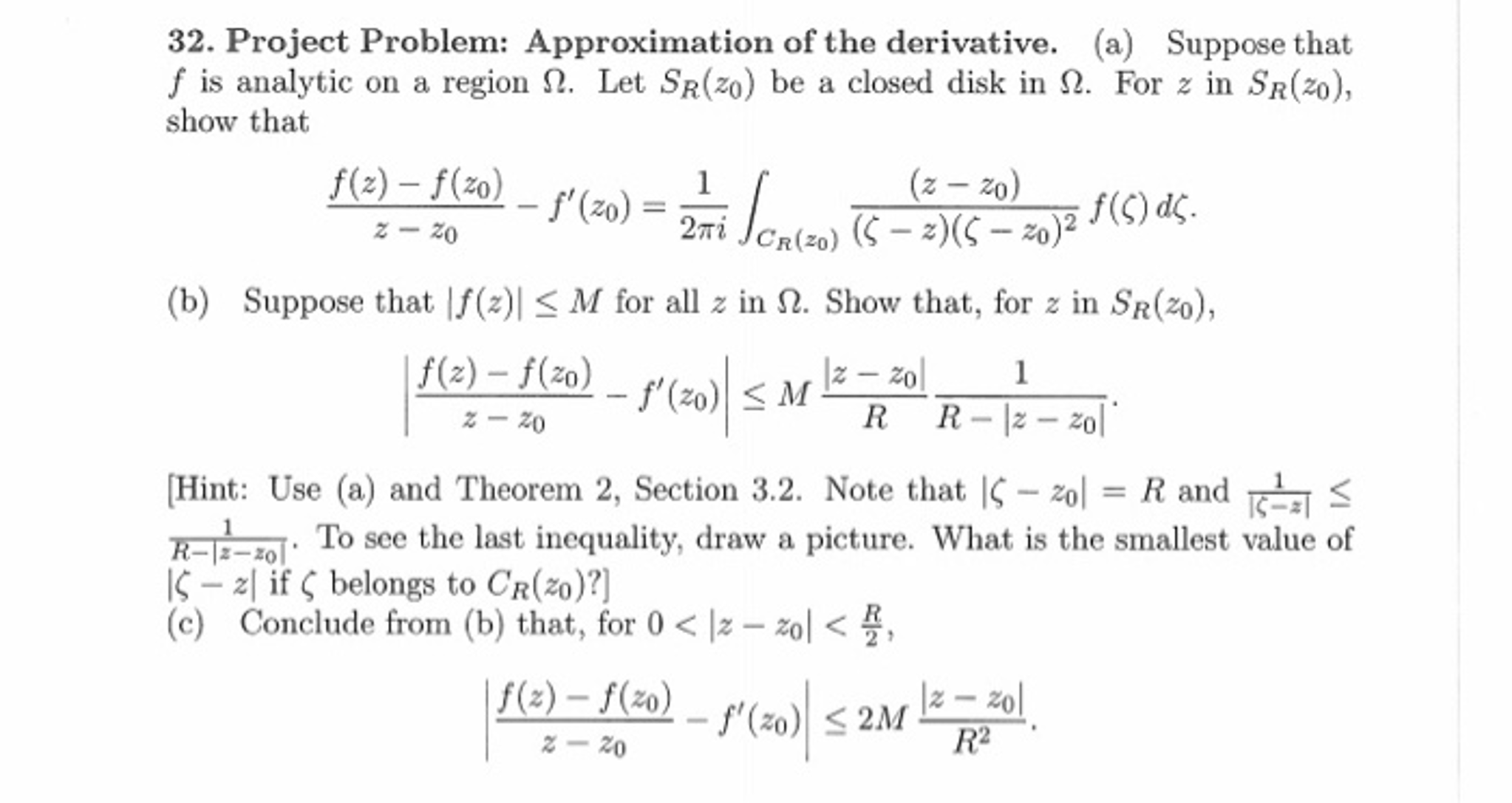 Solved Project Problem: Approximation of the derivative. | Chegg.com