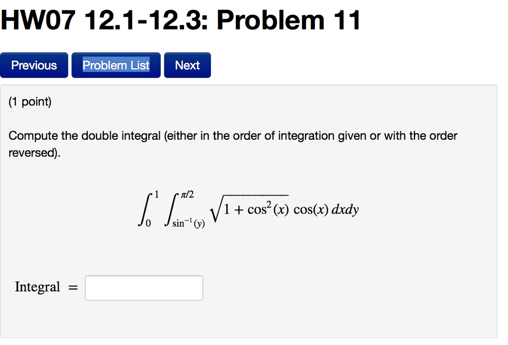 Solved HW07 12.1-12.3: Problem 11 Previous Problem List Next | Chegg.com