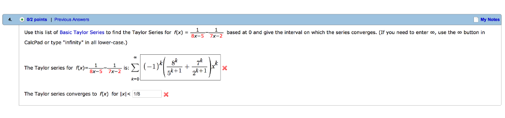 Solved Use this list of Basic Taylor Series to find the | Chegg.com