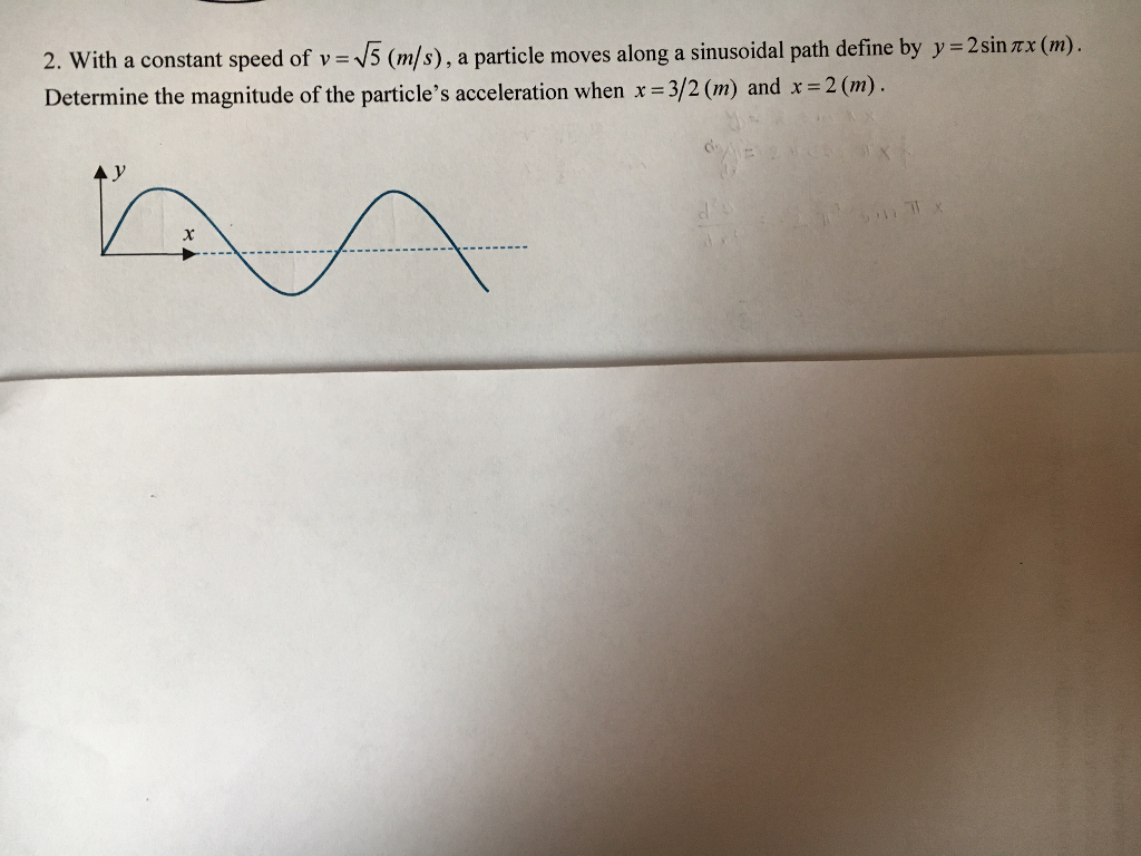 Solved With a constant speed of nu = Squareroot 5 (m/s), a | Chegg.com