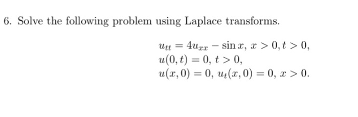 Solved Solve the following problem using Laplace transforms. | Chegg.com