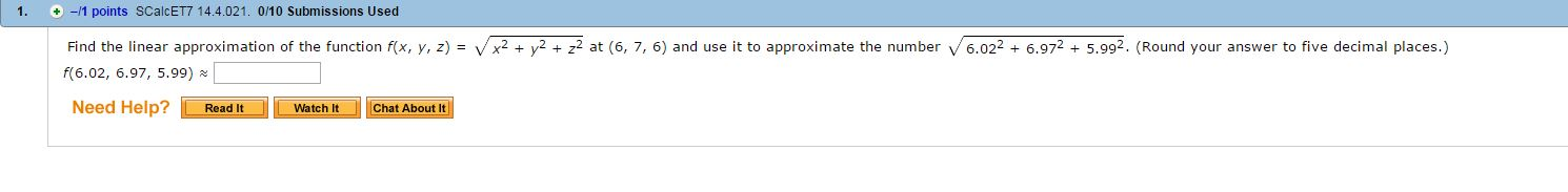 Solved Find The Linear Approximation Of The Function F X