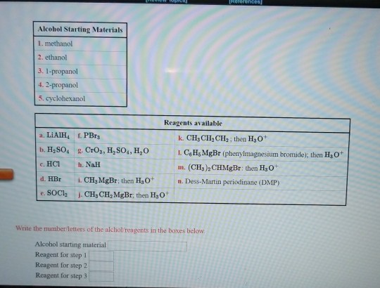 Solved Review Topics References) Specify the reagent you | Chegg.com