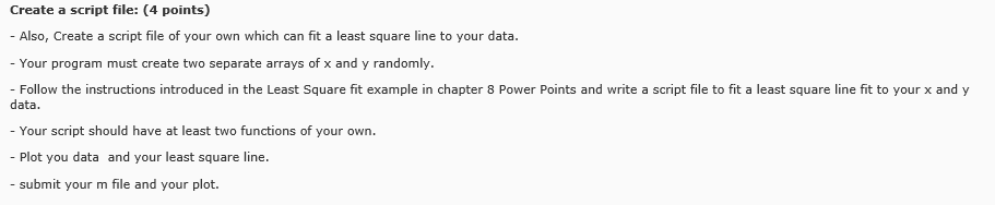 Solved Create A Script File 4 Points Also Create A 