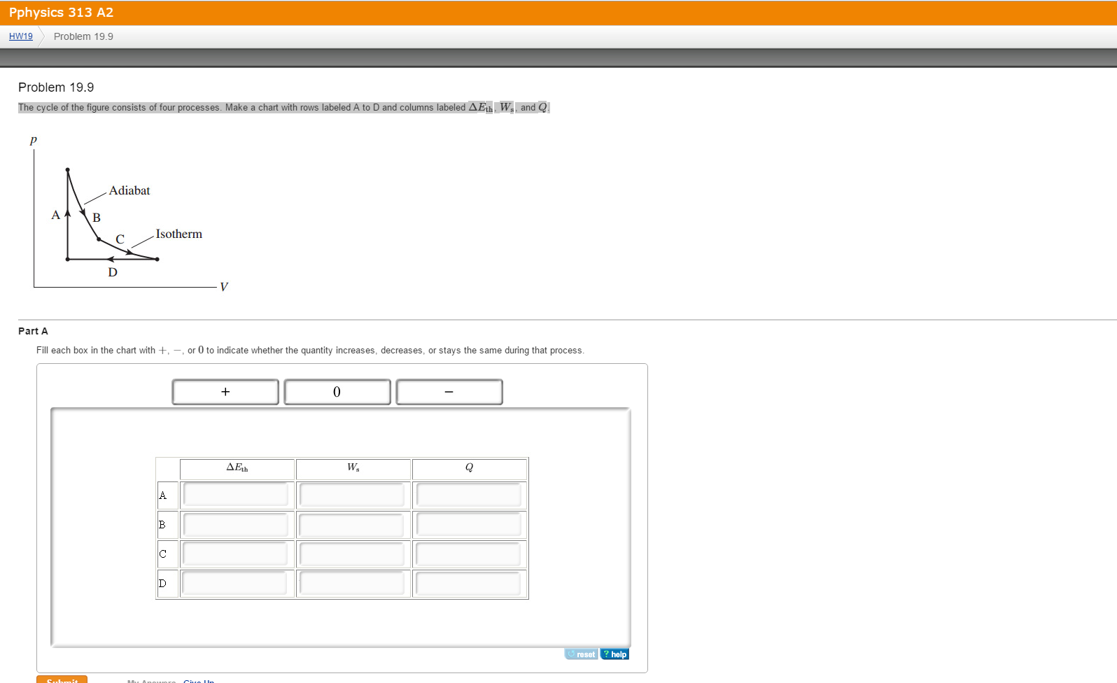 Solved The cycle of the figure consists of four processes. | Chegg.com