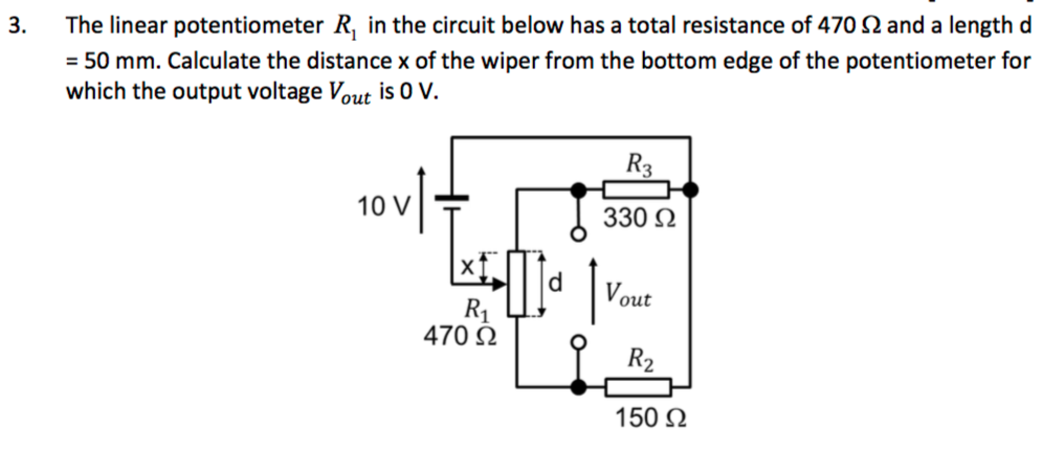 Solved The linear potentiometer R_1 in the circuit below has | Chegg.com