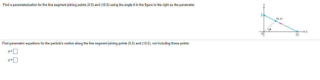 Solved Find A Parameterization For The Line Segment Joining