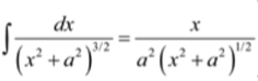 Solved Show that: integral dx/(x^2 + a^2)^3/2 = x/a^2 (x^2 | Chegg.com