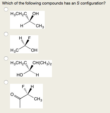 Solved Which of the following compounds has an S | Chegg.com