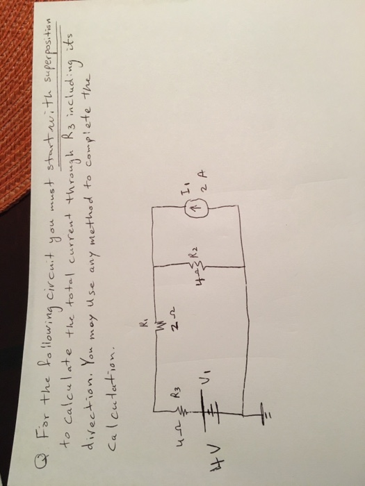 Solved For the following circuit you must start with | Chegg.com