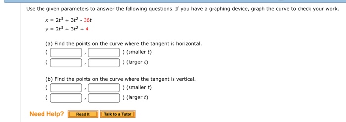 Solved: Use The Given Parameters To Answer The Following Q... | Chegg.com