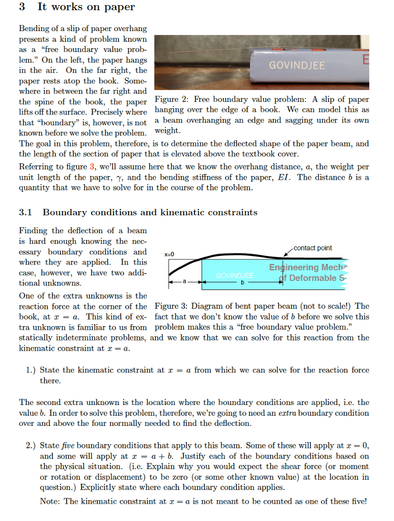 3 It works on paper Bending of a slip of paper | Chegg.com