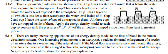 Solved Three cups inverted into water arc shown below. Cup 1 | Chegg.com