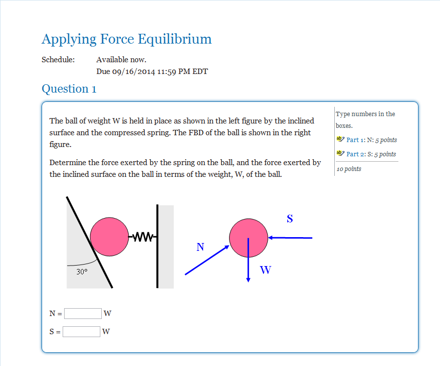 Solved Applying Force Equilibrium Schedule: Available now. | Chegg.com