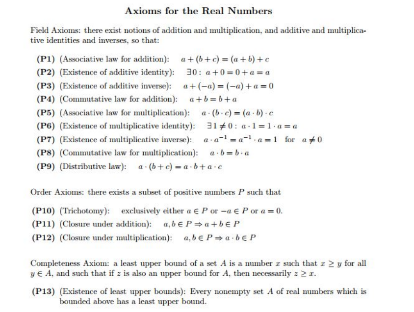Solved The goal is write down some of the axioms for the | Chegg.com