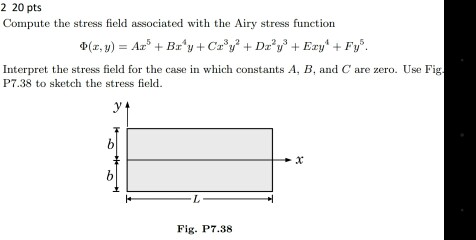 Solved Compute the stress field associated with the Airy | Chegg.com