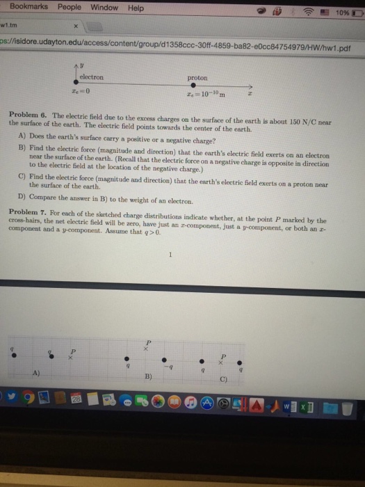 Solved The electric field duo to the excess charges on the | Chegg.com