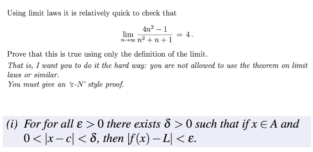 Solved Using limit laws it is relatively quick to check that | Chegg.com