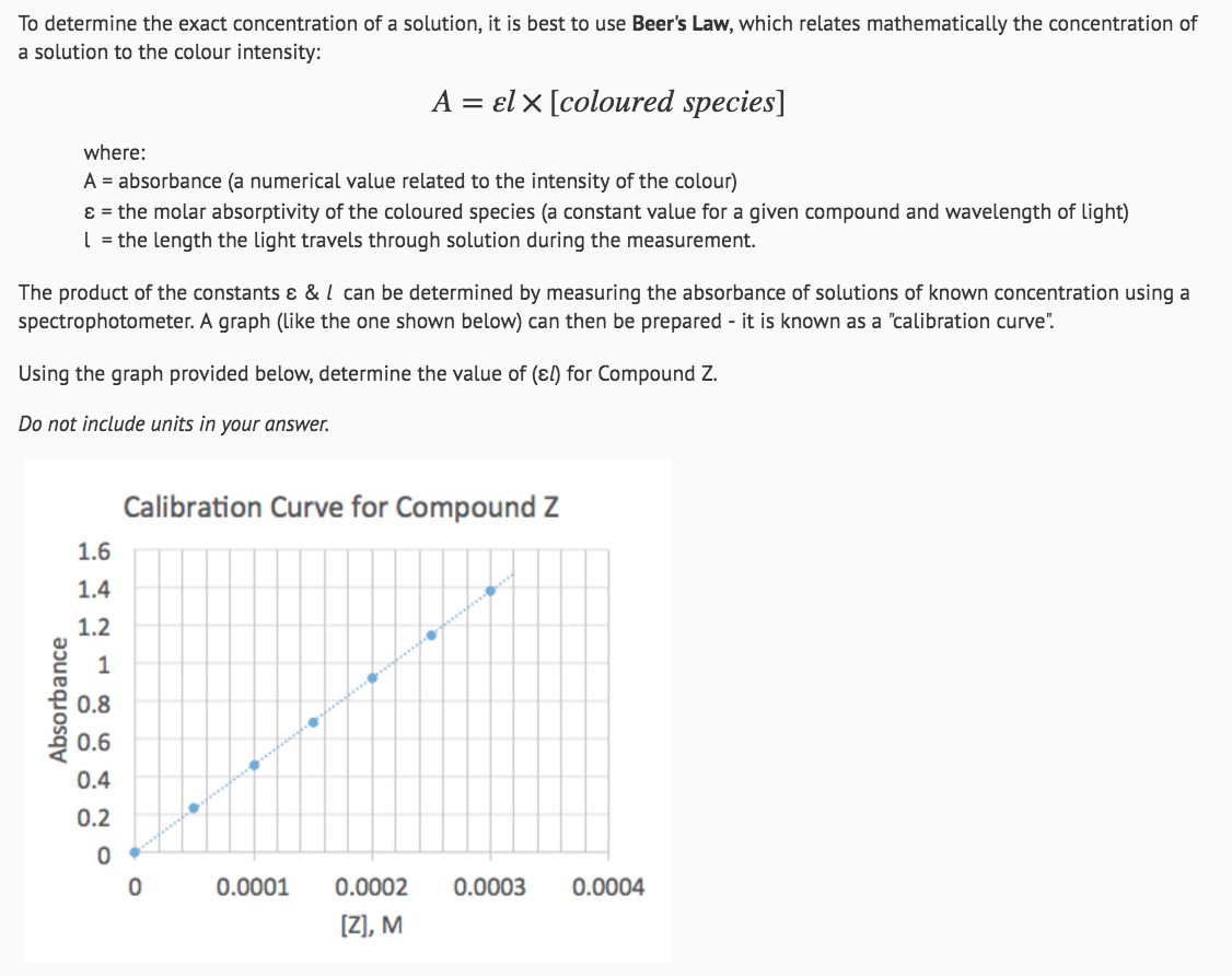 Solved To determine the exact concentration of a solution, | Chegg.com