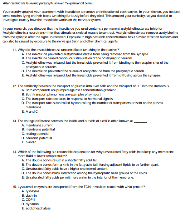 Solved After reading the following paragraph, answer the | Chegg.com