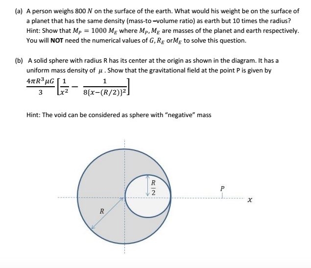 Solved A person weighs 800 N on the surface of the earth. | Chegg.com