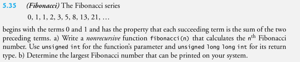 Solved 5.35 (Fibonacci) The Fibonacci series begins with the | Chegg.com