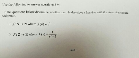 Solved Use the following to answer questions 8-9: In the | Chegg.com