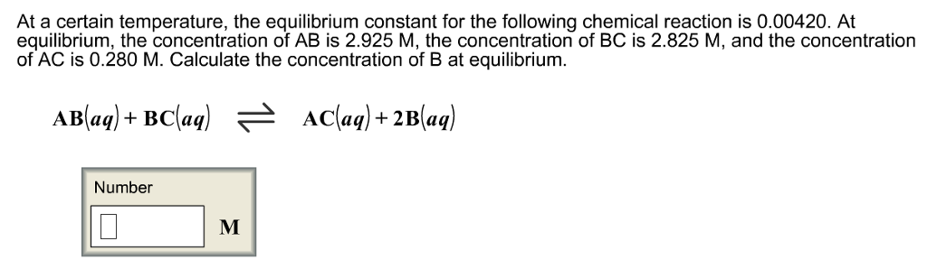 Solved At a certain temperature, the equilibrium constant | Chegg.com