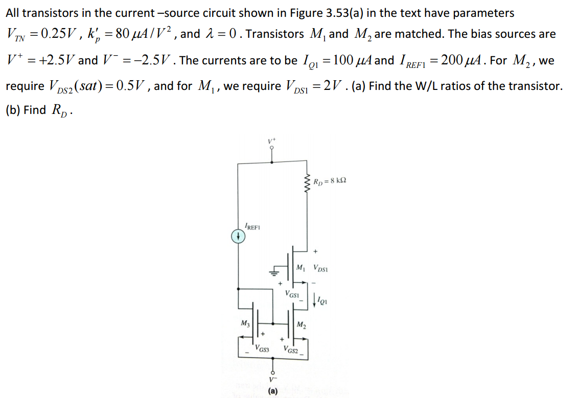 Solved All transistors in the current-source circuit shown | Chegg.com