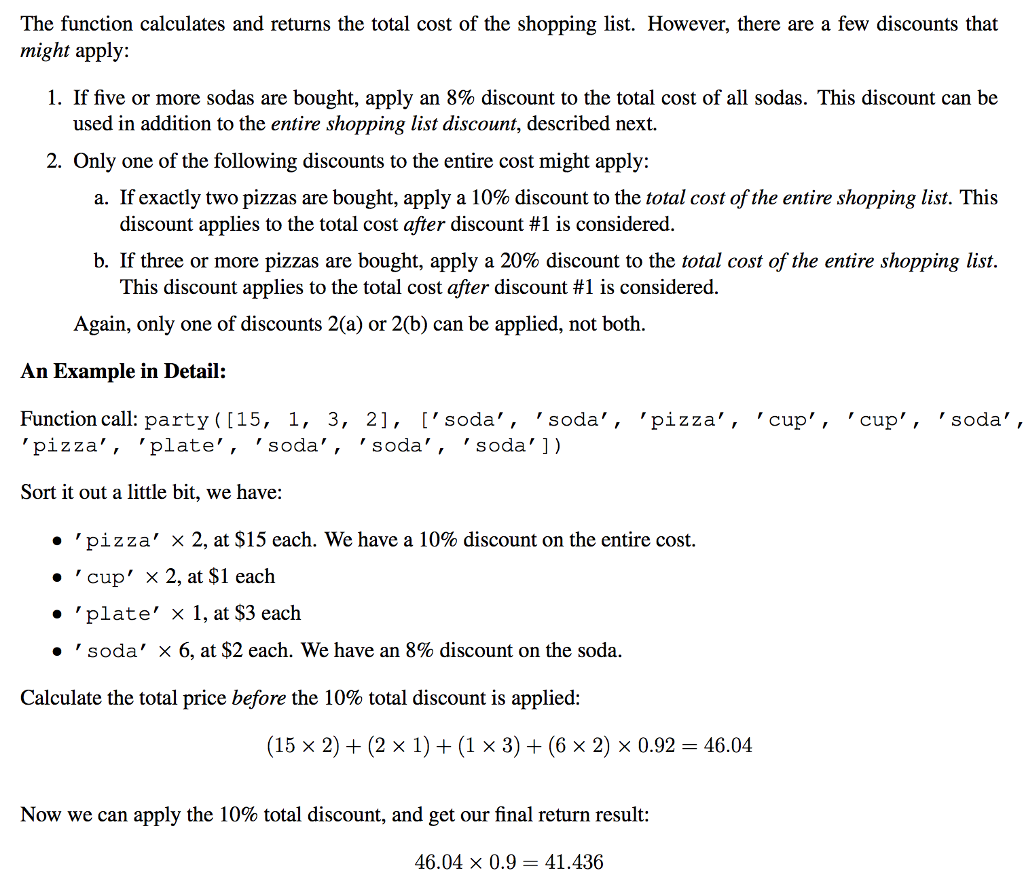 Solved Write A Function Party That Takes Two Arguments In 0591