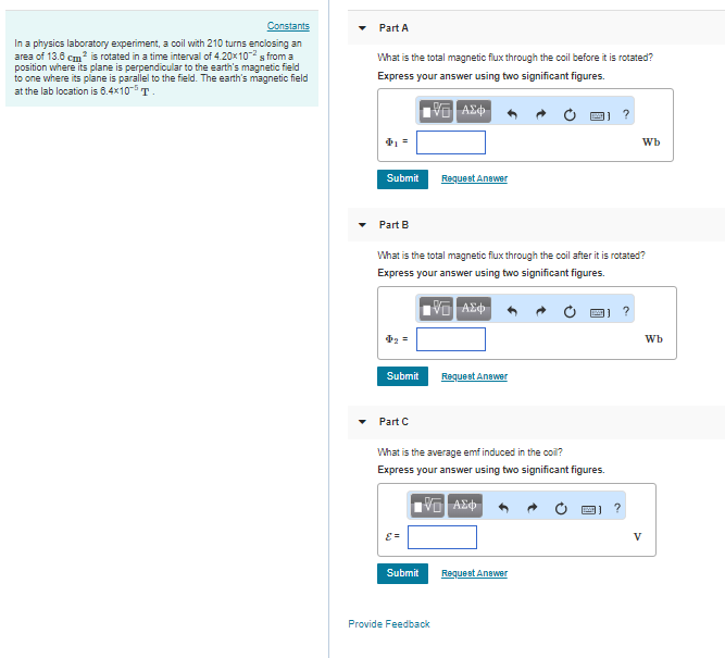 Solved Constants PartA In a physics laboratory experiment, a | Chegg.com